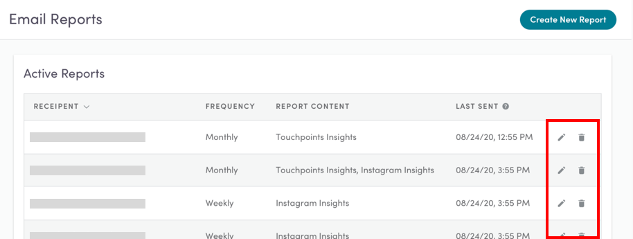 Managing Automated Email Reports
